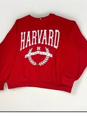 H&M | Sweaters | Red Harvard Crewneck Sweatshirt Classic University ...